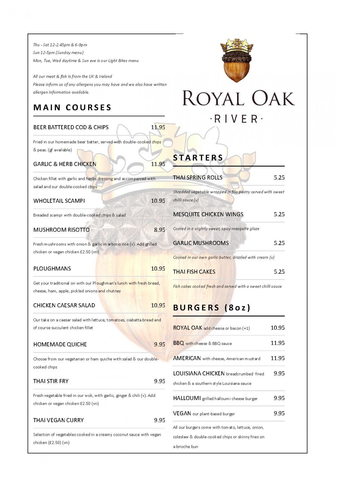Dining – Royal Oak